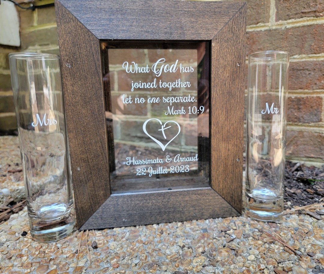 Rustic Unity Sand Ceremony Set Shadow Box Unity Candle Alternative ...