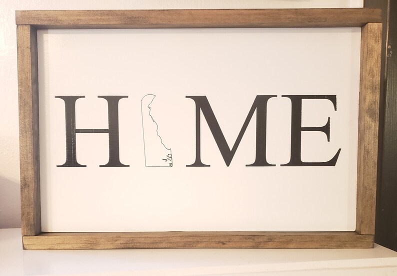 Home State-rustic Farmhouse Wood Wall Decor - Etsy