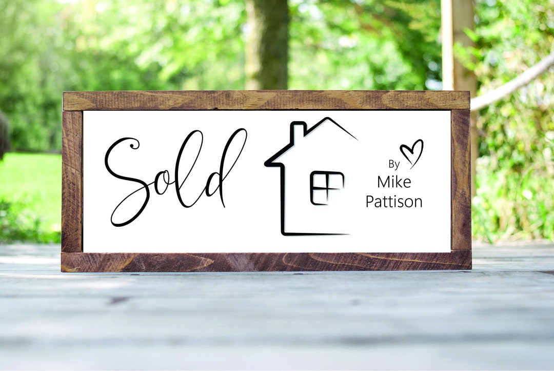 Realtor Sold Sign Personalized Sold Photo Prop Realtor Closing Sign ...