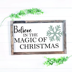 Believe in the Magic of Christmas Wood Sign Christmas Décor - Etsy
