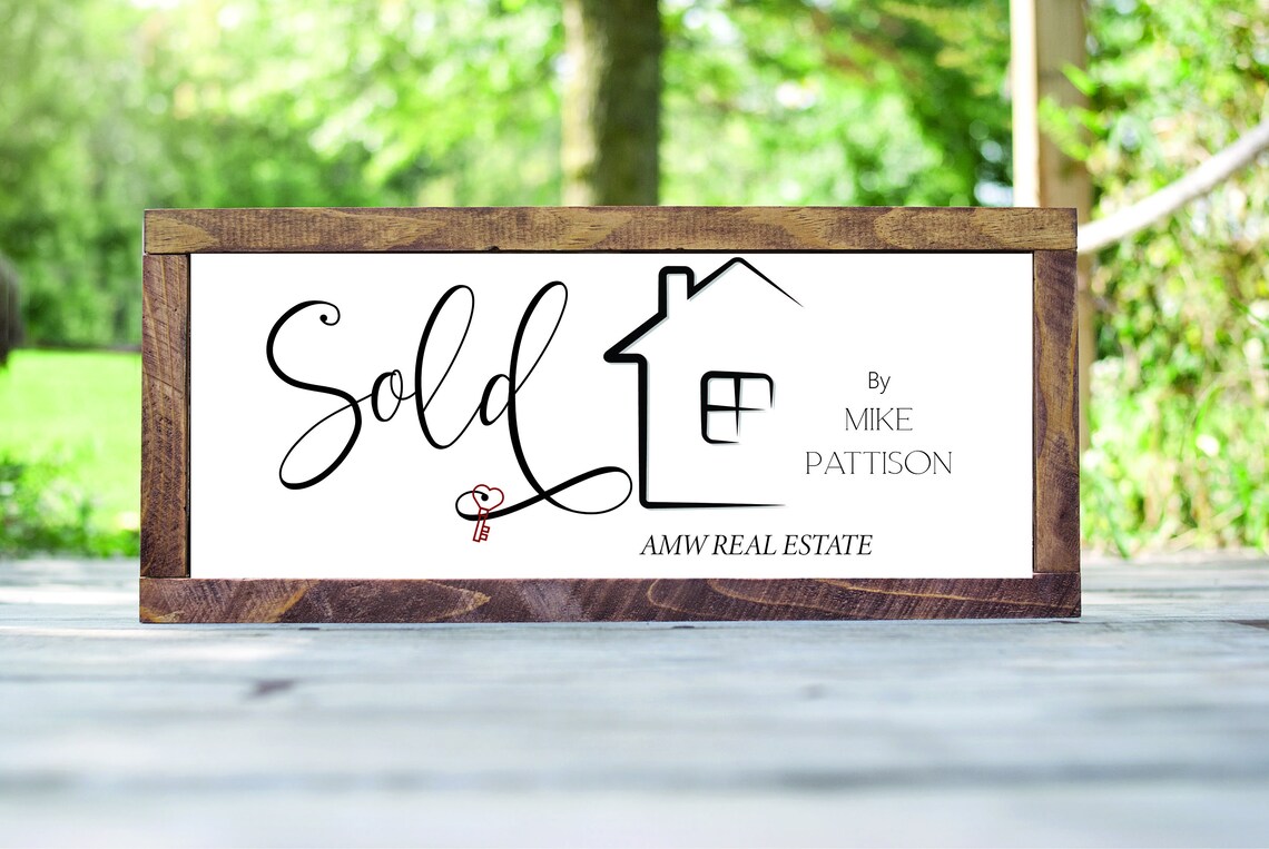 Realtor Sold Sign Personalized Sold Photo Prop Realtor - Etsy