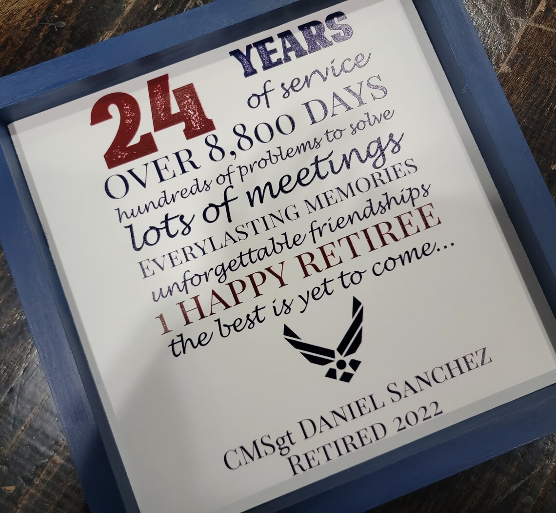 Military Retired Gift Gift for Her Gift for Him - Etsy