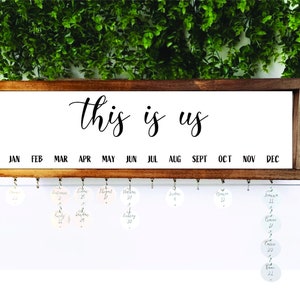 Celebrate-birthday Calendar Wood Rustic Farmhouse Wood Wall - Etsy