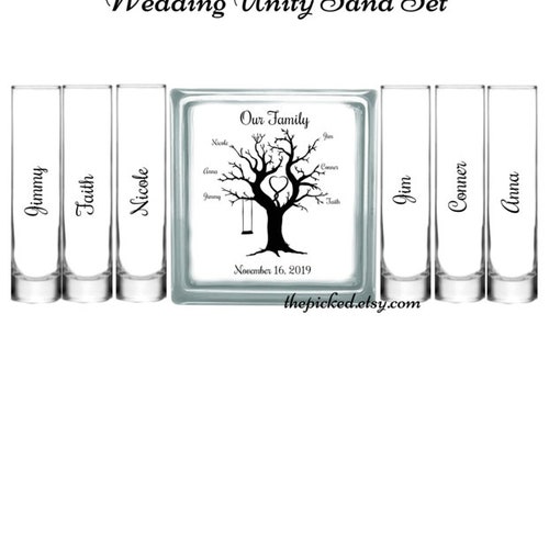 Blended Family Wedding Unity Sand Ceremony Set Unity Candle - Etsy