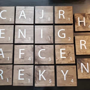 Scrabble Tile-rustic Farmhouse Wood Wall Décor Extra Large 9.25 X 9.25 ...
