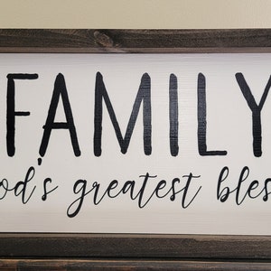 Family is God's Greatest Blessing Wood Sign - Etsy