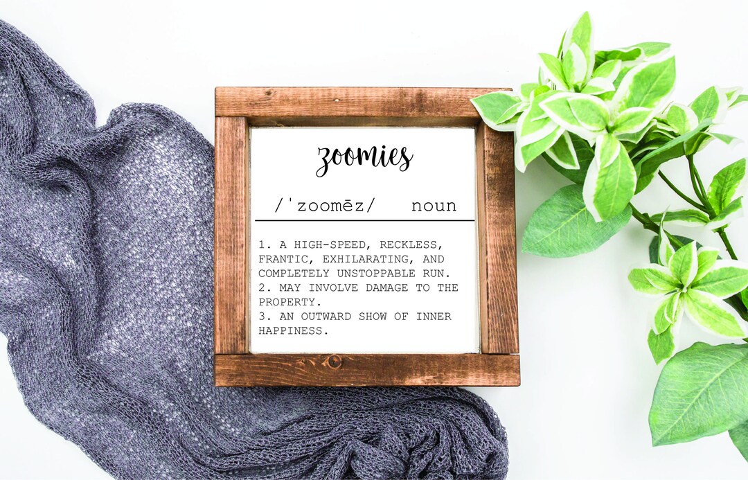 Zoomies Home Dog Cat Decor Pet Decor Farmhouse Decor Rustic Decor Dog ...