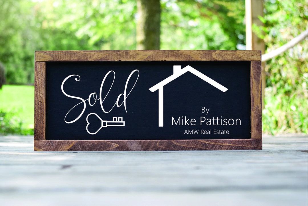 Realtor Sold Sign Personalized Sold Photo Prop Realtor Closing Sign ...