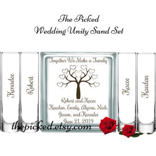 Blended Family Sand Ceremony Set Unity Candle Alternative - Etsy