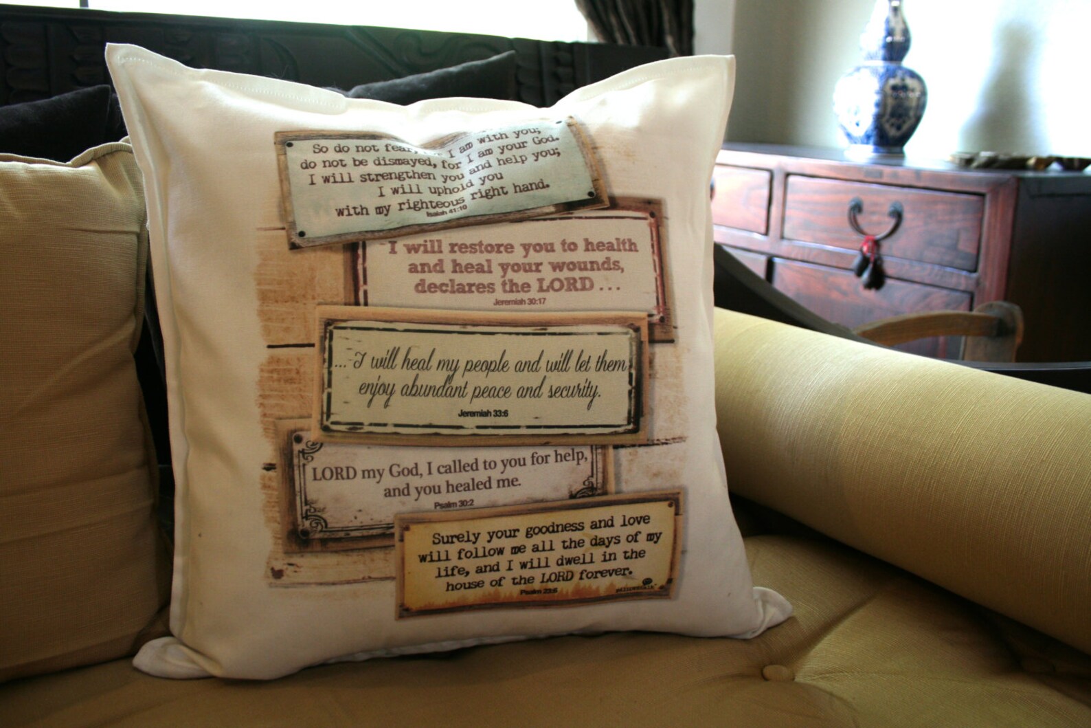 Healing Scripture Prayer Pillow Pillowcases With Sayings - Etsy
