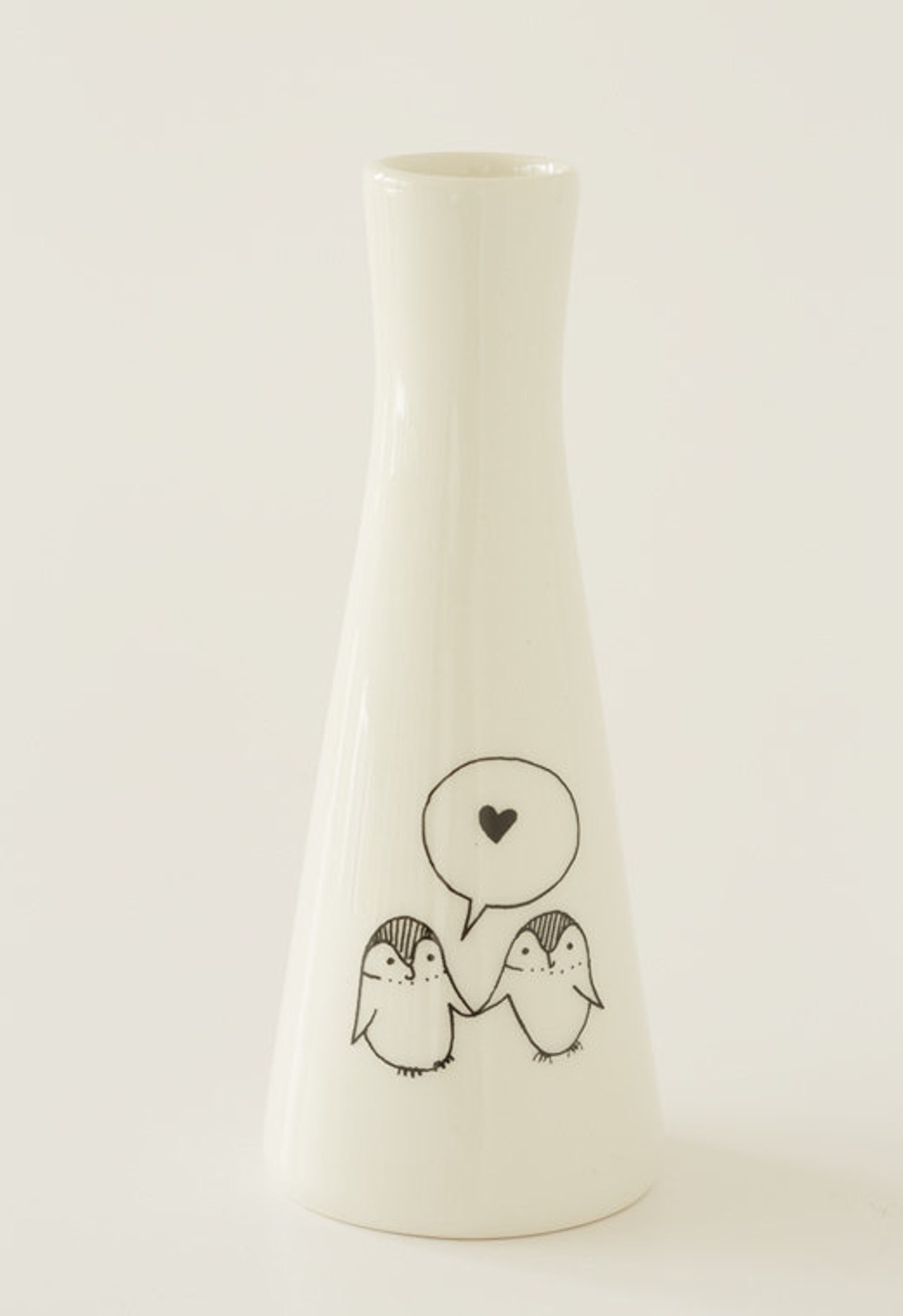 Ceramic Vase - Love Penguins - Etsy
