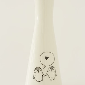 Ceramic Vase - Love Penguins - Etsy