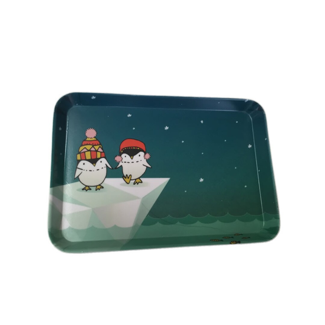 Pair of Penguins Frolicking in the Antarctic - Kids Snack Trays - Etsy