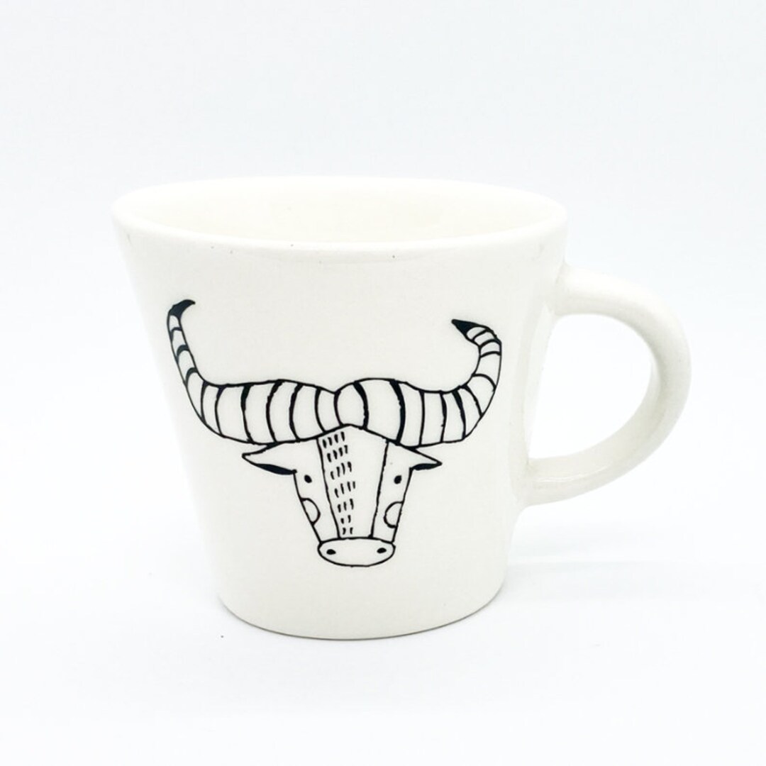 Bull and Horns, Buffalo - Small - Ceramic Cup - Etsy