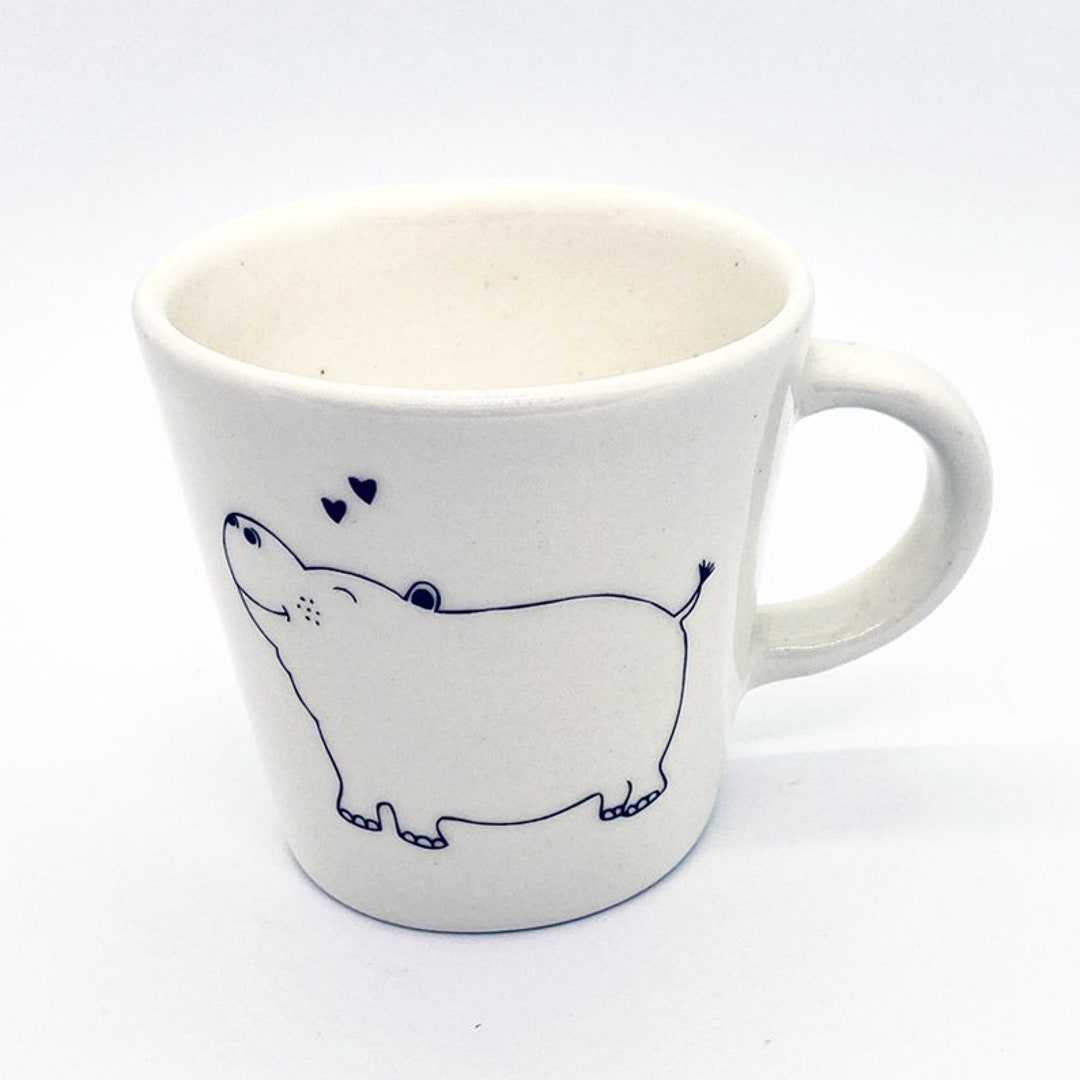 Ceramic Coffee Cup - Hippo Love - Etsy