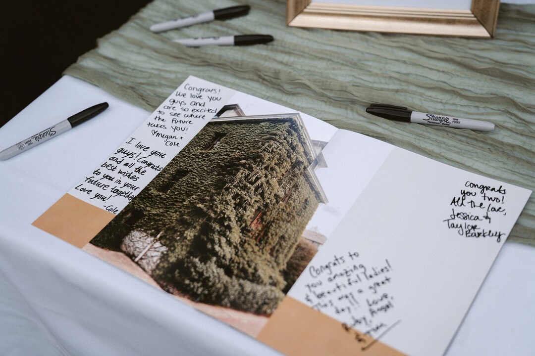 Custom Record Guest Book Liner Notes, Wedding Guest Book, Custom ...