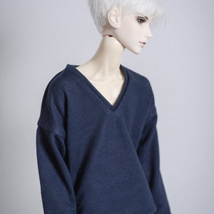 Casual V Neck Sweater Top for Bjd 1/4 MSD 1/3 SD13 SD17 Uncle Doll ...