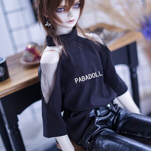 Cool off Shoulder T-shirt for Bjd 1/4 MSD 1/3 SD13 SD17 Uncle Doll ...