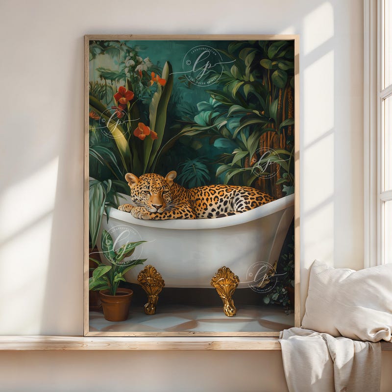 Leopard Bathroom - Etsy