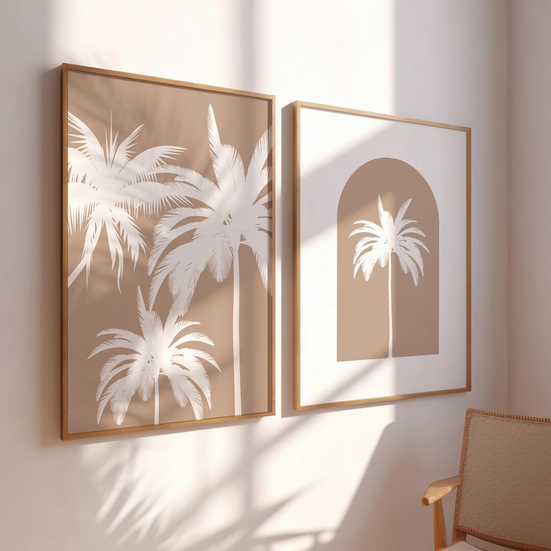 Palm Tree Print – Boho Coastal Wall Art, Tropical Beach House Decor ...