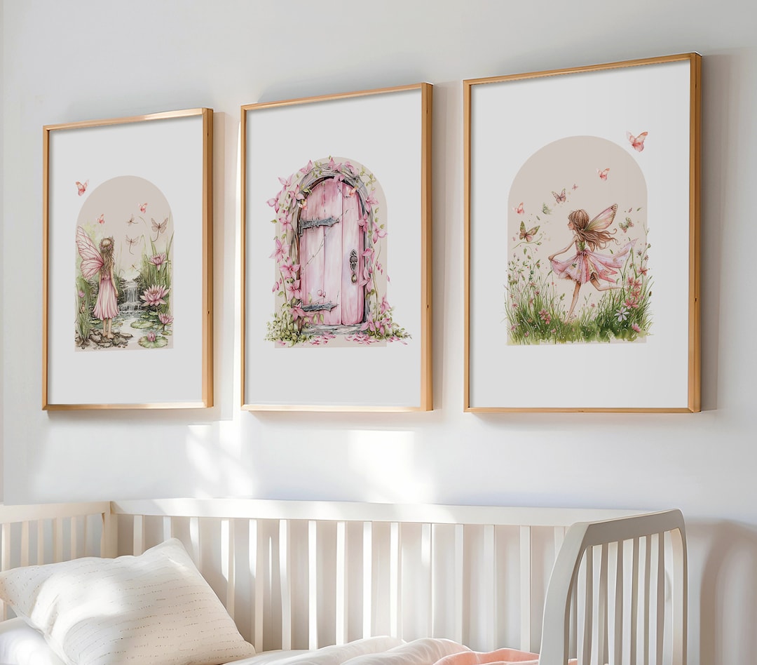 Fairy Wall Prints,fairy Garden Prints, Kids Fairy Prints, Nursery Wall ...