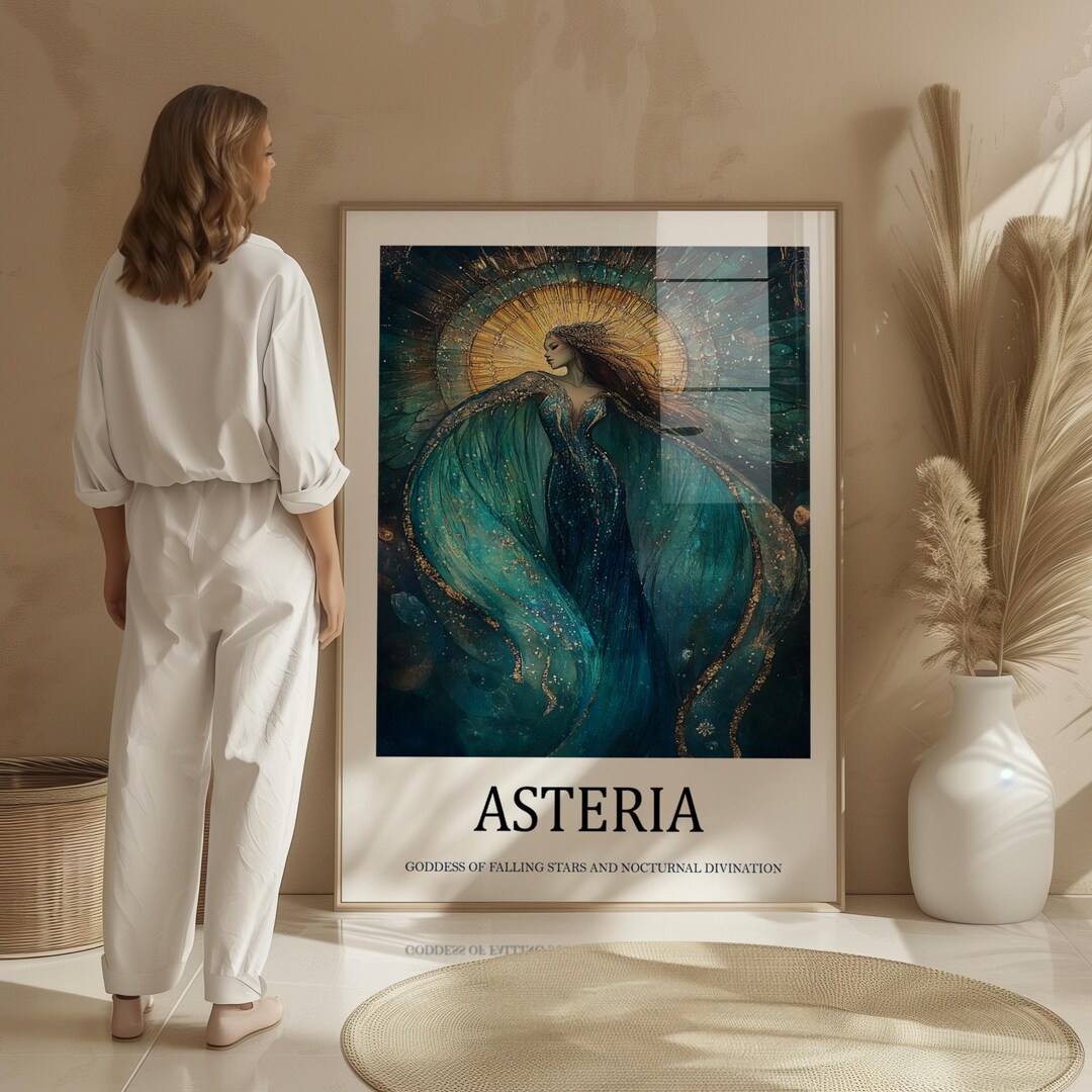 Asteria Greek Goddess Art Print – Celestial Wall Decor, Divine Feminine ...