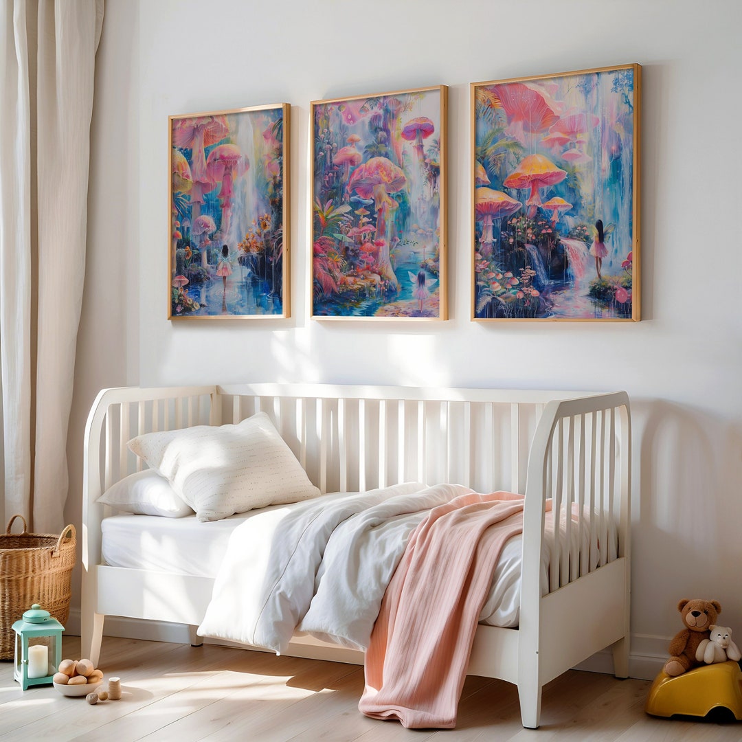 Fairy Garden Prints, Original Fairy Wall Art, Girls Nursery Decor, Girl ...