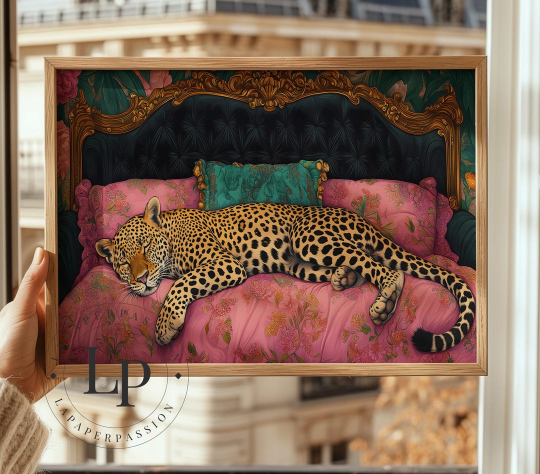 Leopard Wall Art Bedroom Decor Print – Eclectic Trendy Poster for ...