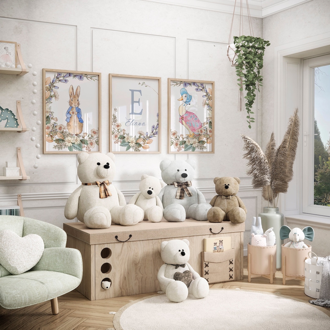 Peter Rabbit Nursery Prints, Wall Prints, Bunny Nursery Prints, Rabbit ...