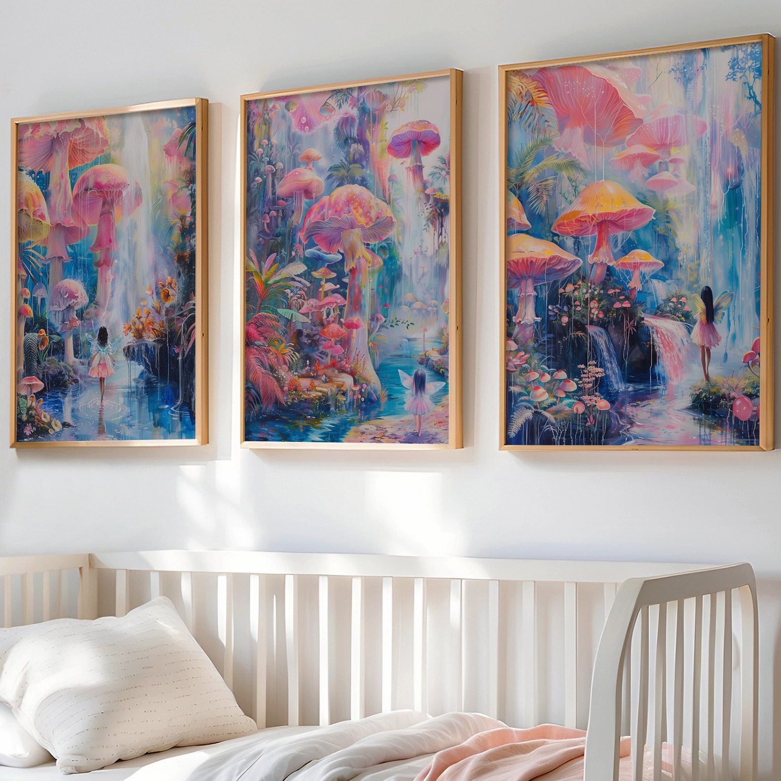 Fairy Garden Prints, Original Fairy Wall Art, Girls Nursery Decor, Girl ...