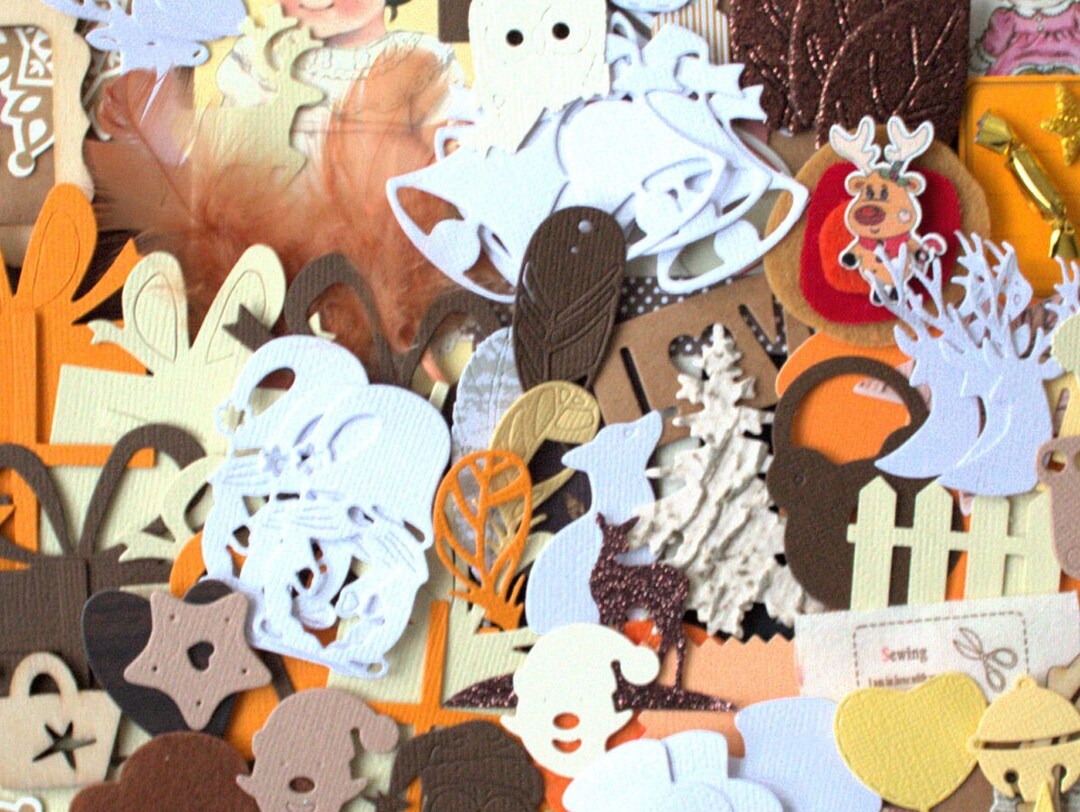 150 CUTOUTS Cardstock Paper Beige Christmas Kraft White - Etsy