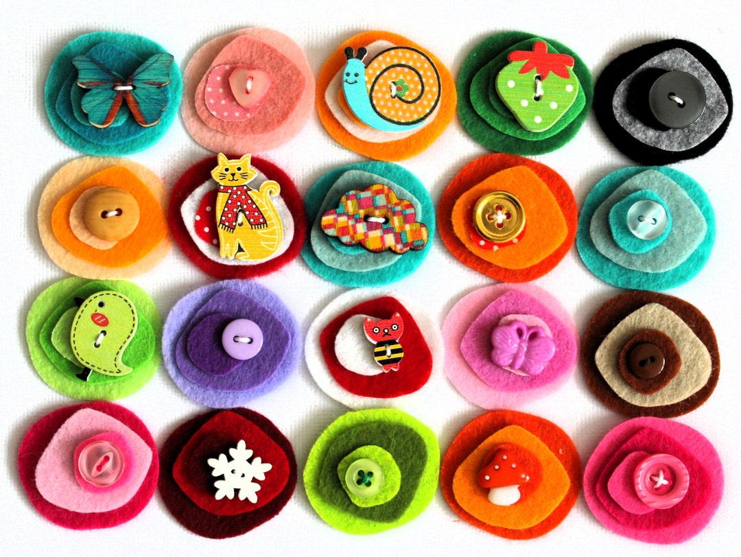 3.5 X 4 Cm Handmade Felt Patches: Set of 20 Patches - Etsy