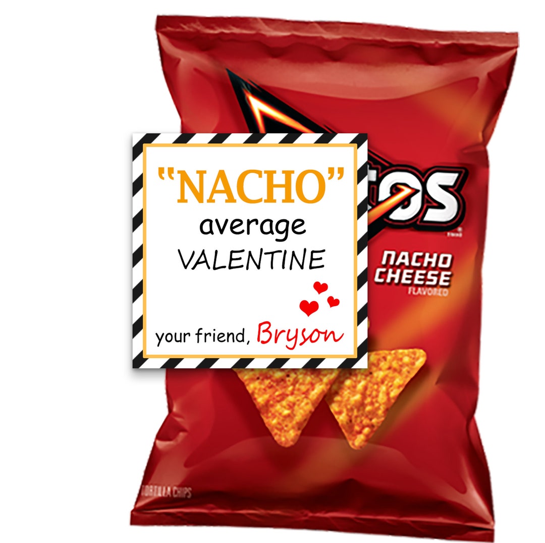 Nacho Average Valentine / Chip Bag Label / Printable - Etsy