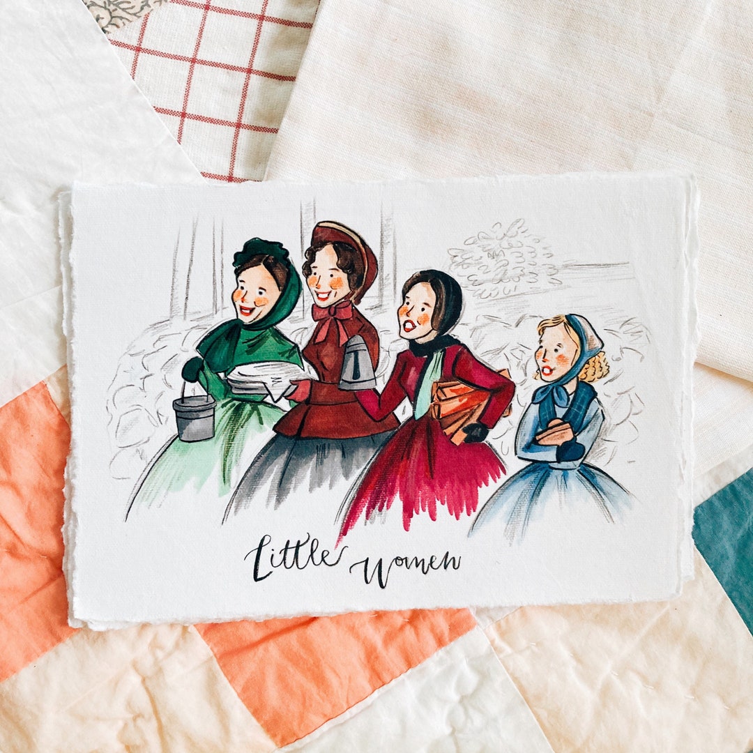 Little Women 1994 Artwork, the March Sisters Art, Little Women Drawing ...