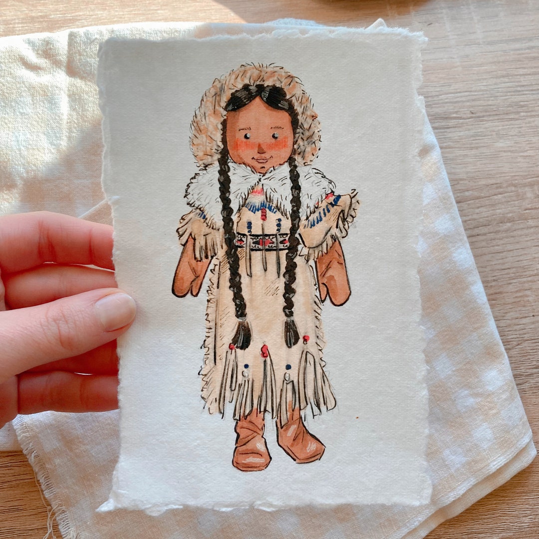 Kaya Sketch, Kaya American Girl Doll, American Girl Doll Illustration ...