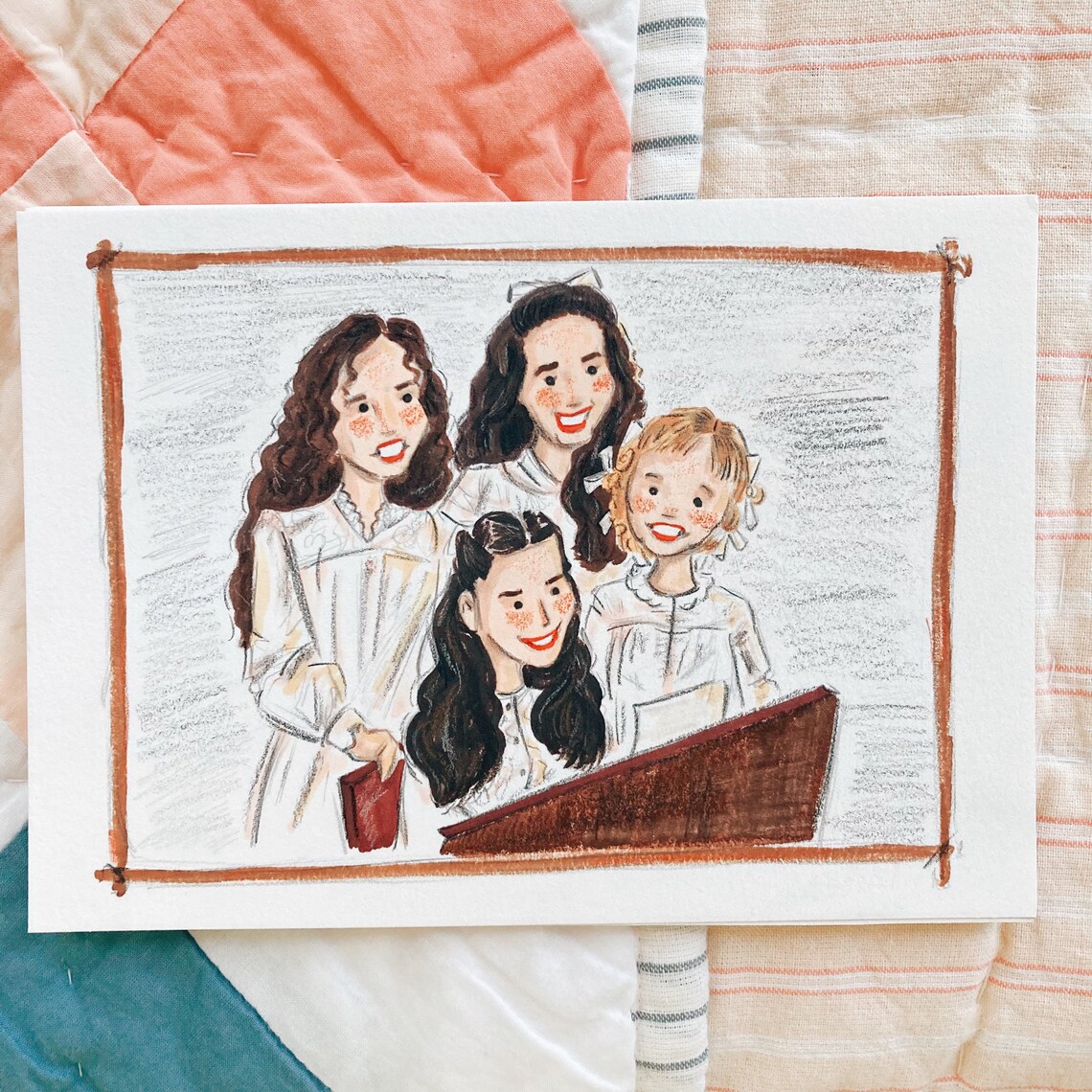 Little Women Art Little Women Drawing - Etsy