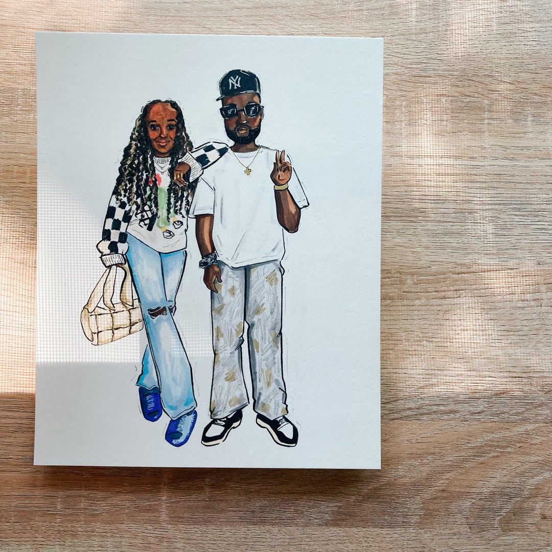 2 People 8x10 Custom Portrait Custom Family Portrait Family - Etsy