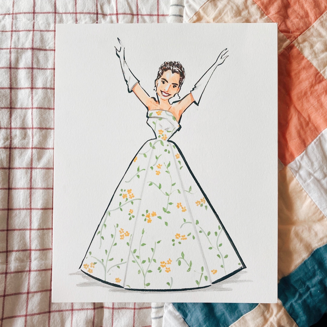 Princess Mia Fashion Illustration, Princess Diaries Artwork - Etsy