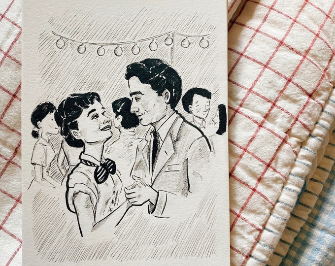 Roman Holiday Illustration, Roman Holiday 1954 Artwork, Audrey Hepburn ...