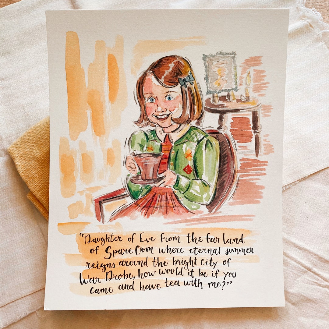 Lucy Pevensie Painting, the Chronicles of Narnia Illustration, the Lion ...