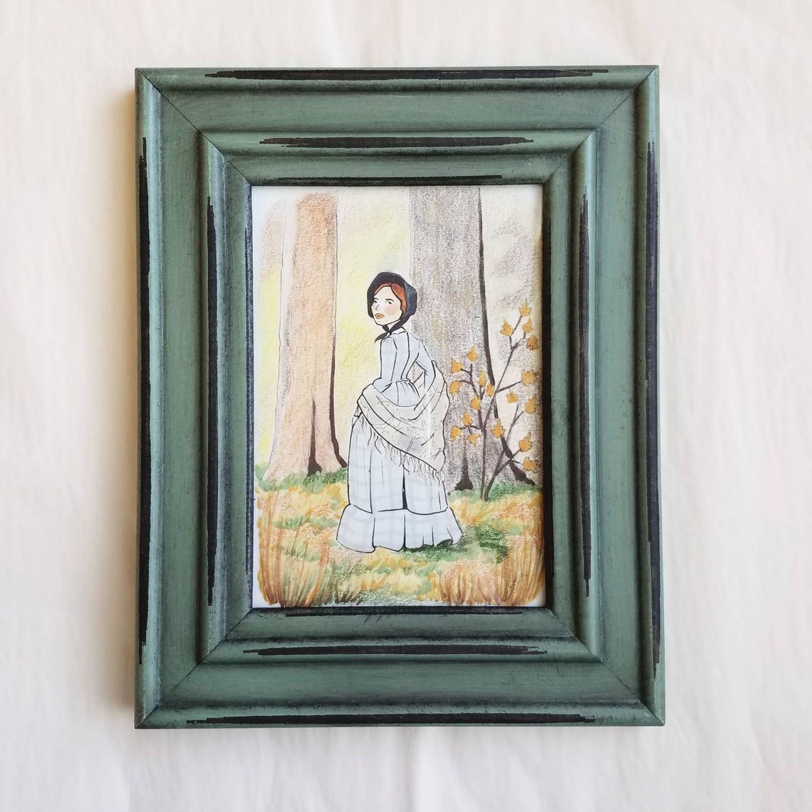 Jane Eyre Art Jane Eyre Drawing Jane Eyre 2011 Charlotte | Etsy