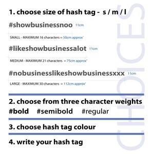 Large Personalised Hash Tag Wall Sticker - Etsy