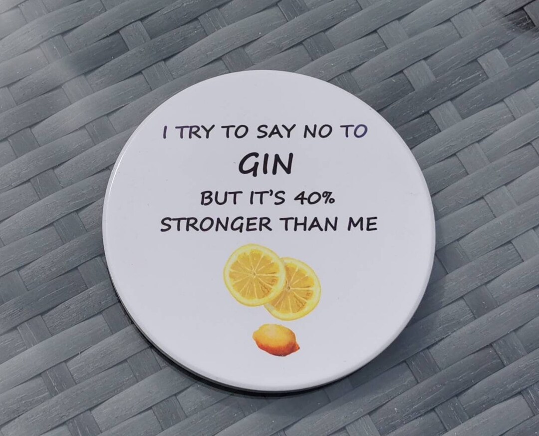Fun Gin Coaster/birthday Gift/gin Lover - Etsy