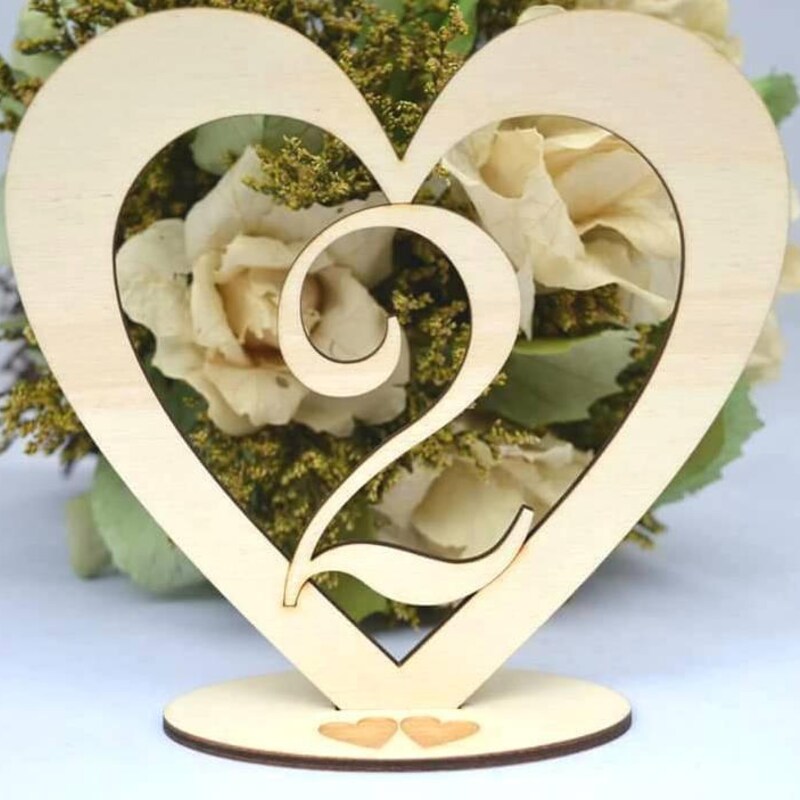 Heart Table Numbers - Etsy