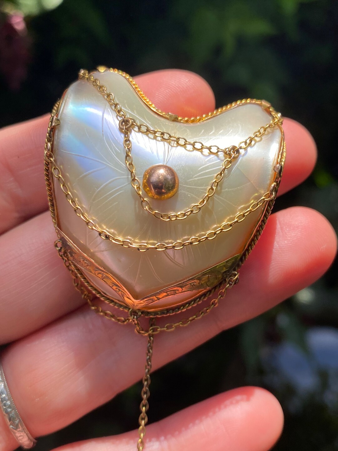 Antique 9ct Gold Large Brooch ~ Shell - Etsy