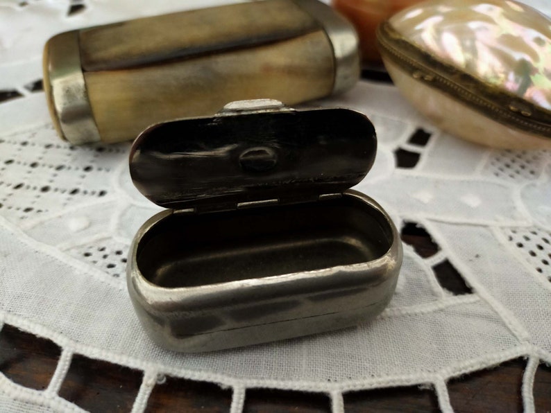 French LUX Pill Holder, Storage of Expensive Belongings, Silver-plated ...