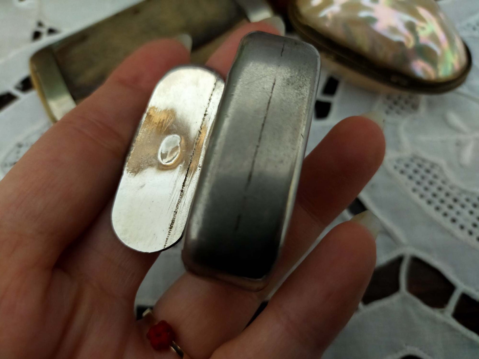 French LUX Pill Holder, Storage of Expensive Belongings, Silver-plated ...