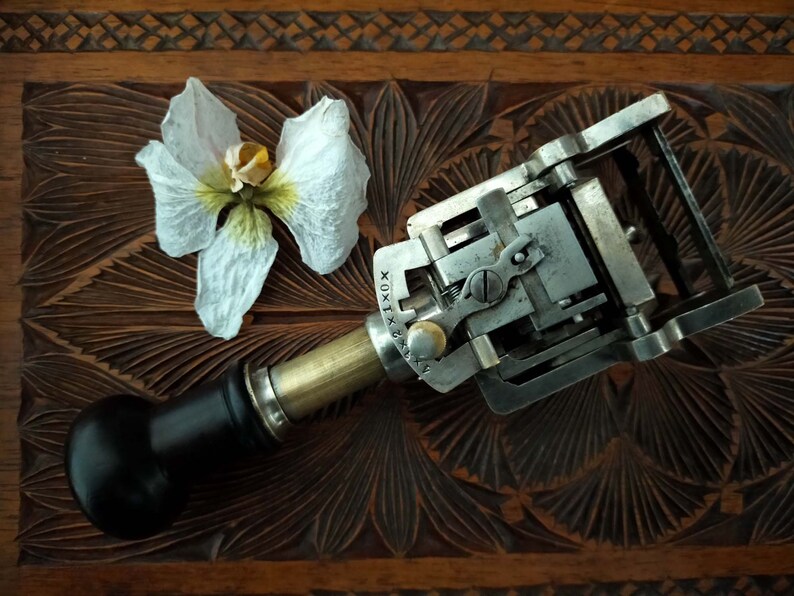Old French Numerical Stamp Machine, Souvenir of the Mechanical Era ...