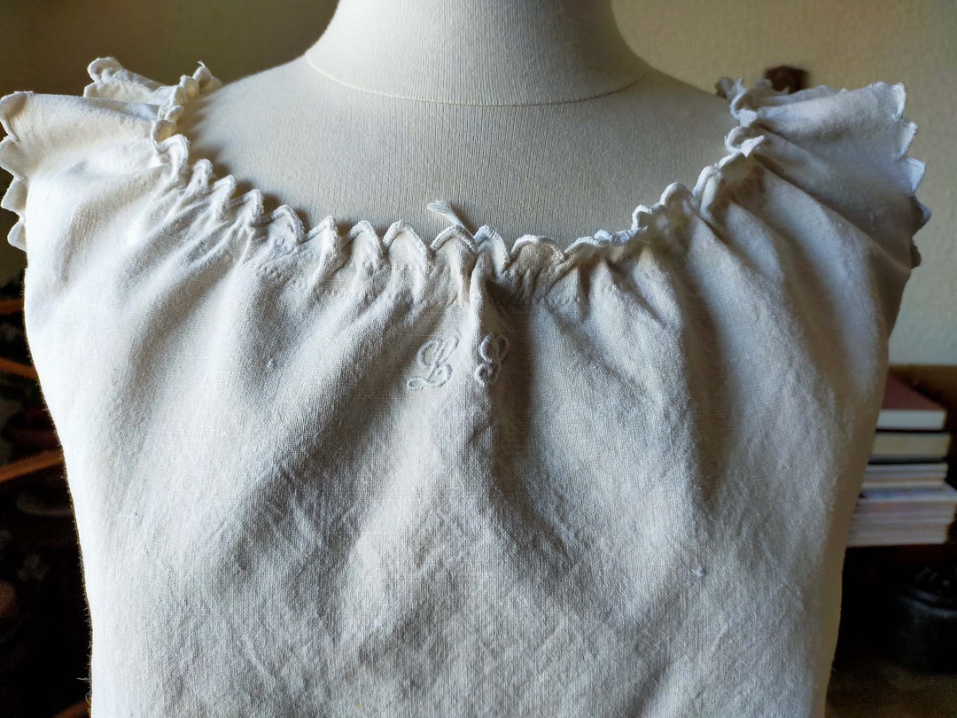 French Nightgown,linen Nightgown,french Farmhouse,romantic Nightgown ...