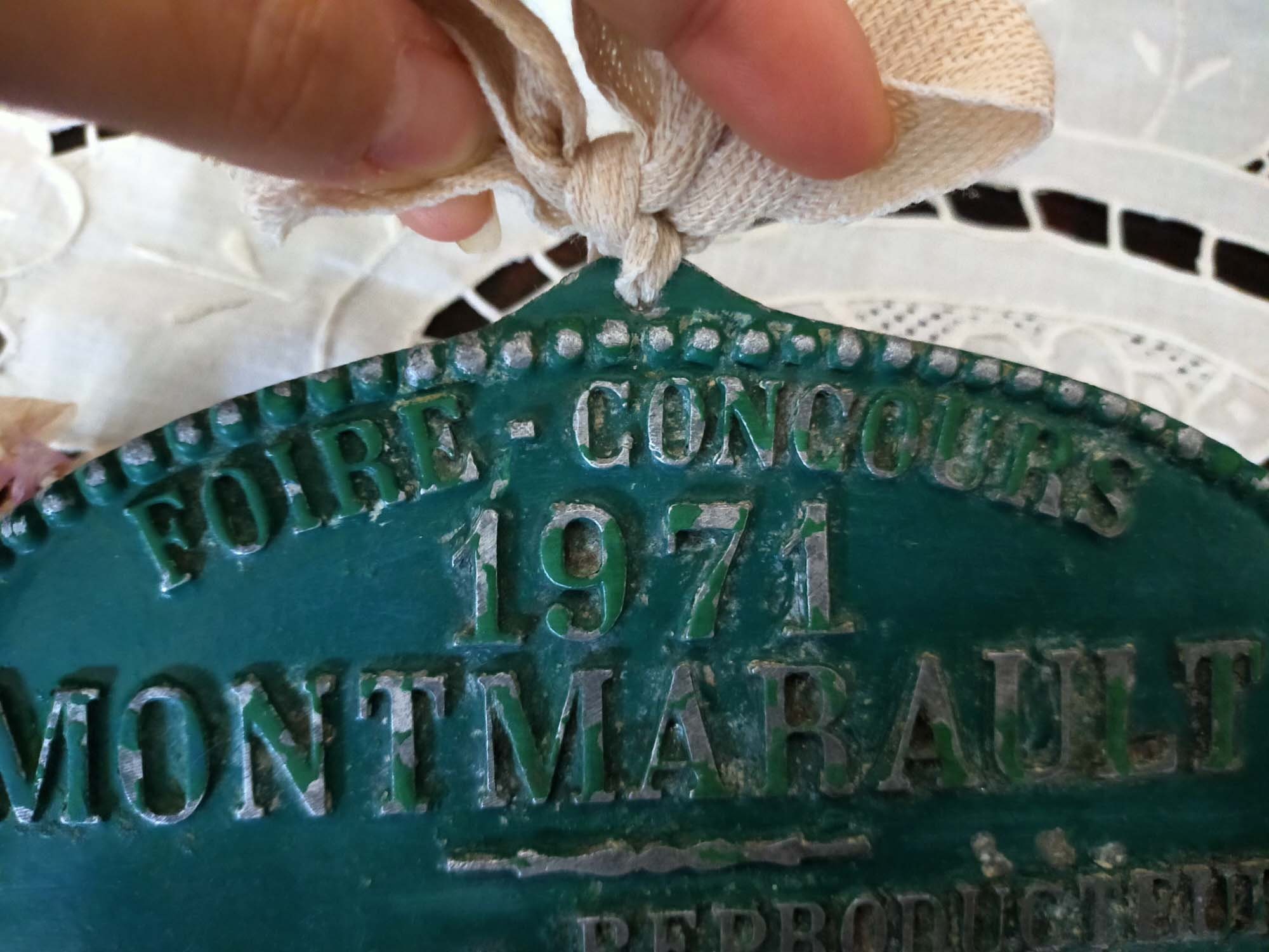 Vintage French Wall Plaque, Plaque for a Competition. Tinplate Plaque ...